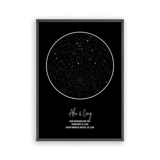 Personalized Star Map Night Sky Print | Anniversary, Wedding, Birthday ...