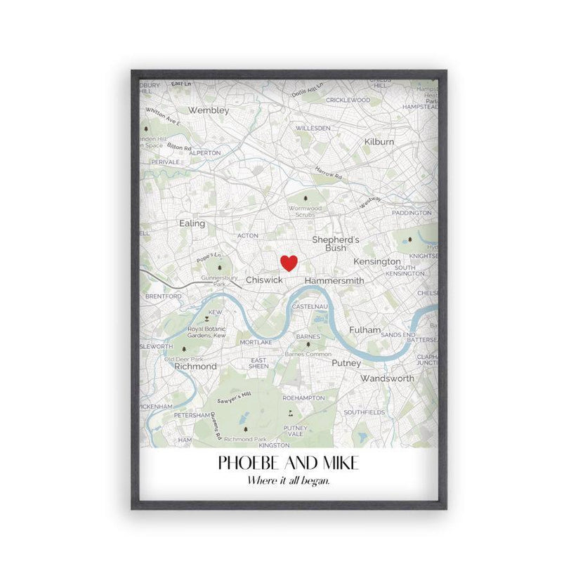 Personalized Special Place Map Print. Any Location In The World, Where ...