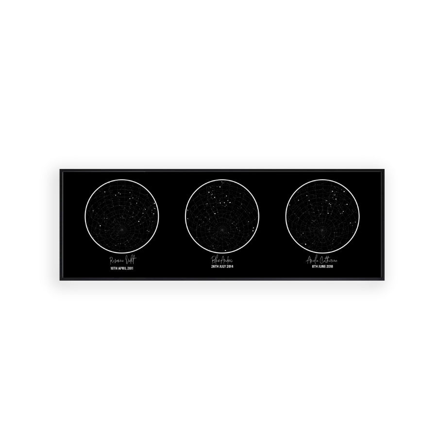 Personalized Trio Of Star Maps Print – Blim & Blum